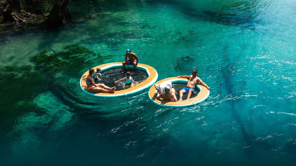 Inflatable Hangout Water Hammock | Round Floating Water Platform | BOTE